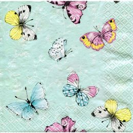 buttinette Papierservietten "Schmetterlinge", 33 x 33 cm, 20 Stück