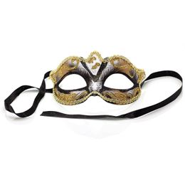 buttinette Maske "Venezia", schwarz/gold