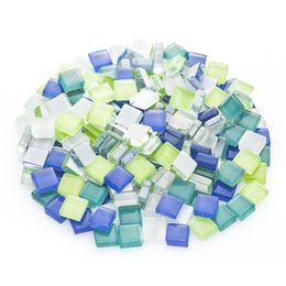 buttinette Softglas-Mosaik, Blautöne, 10 x 10 mm, 200 g