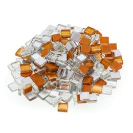 buttinette Softglas-Mosaik, metallic-mix, 10 x 10 mm, 200 g
