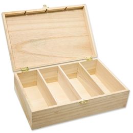 buttinette Teebox aus Holz, 31 x 20 x 9 cm