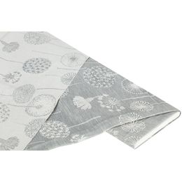 buttinette Halbleinen-Jacquard "Pusteblumen", silber