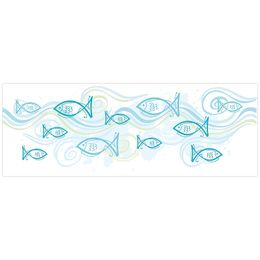 buttinette Transparentpapier-Streifen "Fische", 10 x 27 cm, 5 Streifen