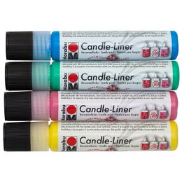 Marabu Candle-Liner-Set Grundfarben, 4x 25 ml