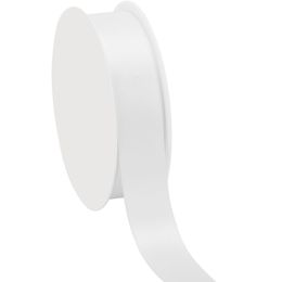 buttinette Satinband, weiß, 25 mm, 25 m