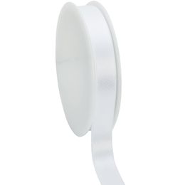 buttinette Satinband, weiß, 15 mm, 50 m
