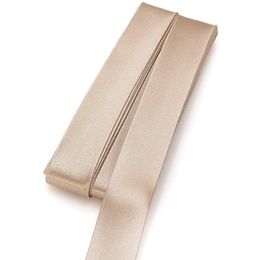 buttinette Satin-Schrägband, beige, Breite: 2 cm, Länge: 5 m