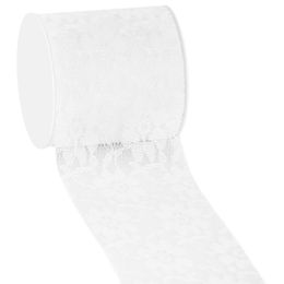 buttinette Spitzenband, weiß, 72 mm, 5 m