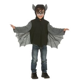 buttinette Fledermaus-Oberteil für Kinder, schwarz/grau