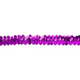 buttinette Elastik-Paillettenband, lila, Breite: 20 mm, Länge: 3 m