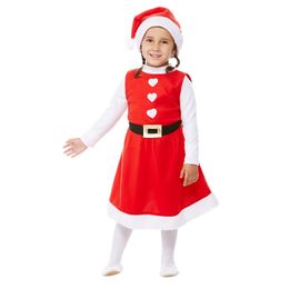 buttinette Weihnachtsfrau-Kostüm "Santa Girl" für Kinder