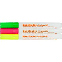 buttinette Kreidestifte "Neon", Stärke 1–2 mm, 3 Stifte