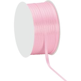 buttinette Satinband, rosa, 3 mm, 50 m