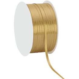 buttinette Satinband, gold, 3 mm, 50 m