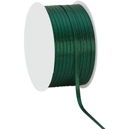 buttinette Satinband, dunkelgrün, 3 mm, 50 m