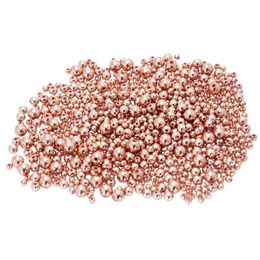 buttinette Acrylperlen, roségold, 4–8 mm Ø, 50 g