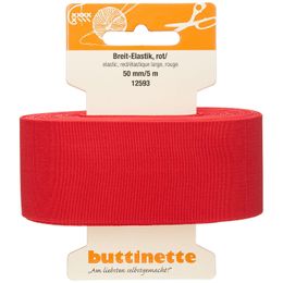 buttinette Gummiband "Breit-Elastik", rot, Breite: 50 mm, Länge: 5 m