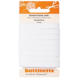 buttinette Gummiband "Standard-Elastik", weiß, Breite: 10 mm, Länge: 10 m