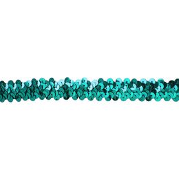 buttinette Elastik-Paillettenband, petrol, Breite: 20 mm, Länge: 3 m