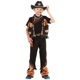 buttinette Cowboy-Kostüm für Kinder, braun/schwarz