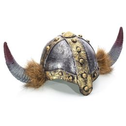 buttinette Helm "Wikinger", silber/gold