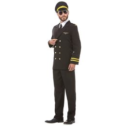 buttinette Pilot-Kostüm für Herren, schwarz