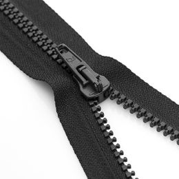 buttinette Reißverschluss mit Kunststoffkrampe in 5,8 mm, schwarz, teilbar