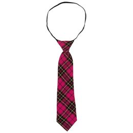 buttinette Krawatte "Karo", pink/schwarz
