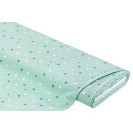 buttinette Baumwolljersey "Sterne", aqua-color