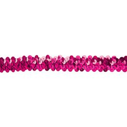 buttinette Elastik-Paillettenband, pink, Breite: 20 mm, Länge: 3 m