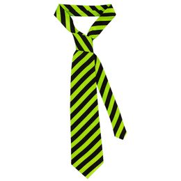 buttinette Krawatte "Streifen", neongrün/schwarz