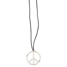 buttinette Peace Kette, schwarz/silber