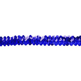 buttinette Elastik-Paillettenband, blau, Breite: 20 mm, Länge: 3 m