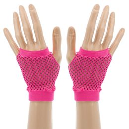 buttinette Netz-Handschuhe, neonpink