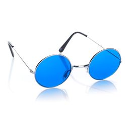 buttinette Brille "Hippie", 4,5 cm Ø, blau