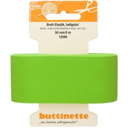 buttinette Gummiband "Breit-Elastik", hellgrün, Breite: 50 mm, Länge: 5 m