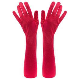 buttinette Satin-Handschuhe, rot, 55 cm