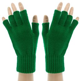 buttinette Strick-Handschuhe, dunkelgrün