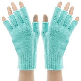 buttinette Strick-Handschuhe, aqua