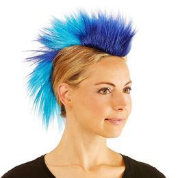 buttinette Irokesen-Haarteil, blau/türkis
