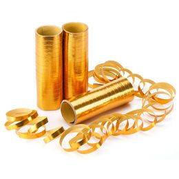 buttinette Luftschlangen "Metallic", gold, 3 Stück