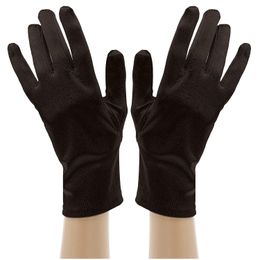 buttinette Satin-Handschuhe, schwarz, 23 cm