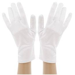 buttinette Satin-Handschuhe, weiß, 23 cm