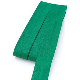 buttinette Baumwoll-Schrägband, grün, Breite: 2 cm, Länge: 5 m