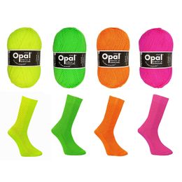 Opal Sockenwolle Uni "Neon", 4-fädig