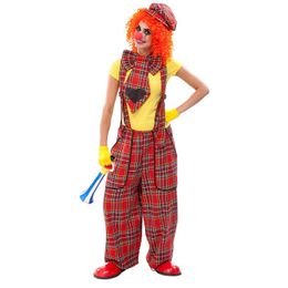 buttinette Clown-Latzhose und Riesenkrawatte, unisex, rot