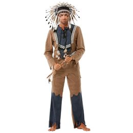 buttinette Indianer-Kostüm "Adlerauge", braun/blau