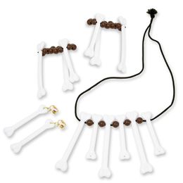 buttinette Schmuck-Set "Knochen", 5-teilig