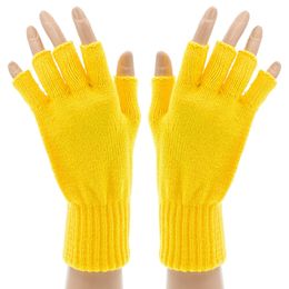 buttinette Strick-Handschuhe, gelb