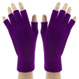 buttinette Strick-Handschuhe, lila